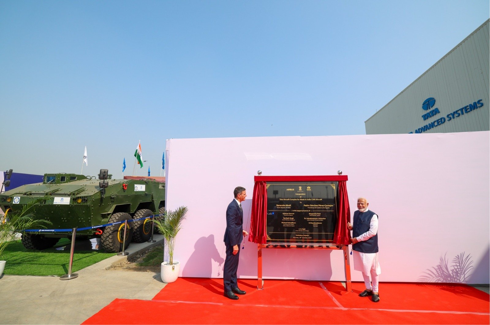 PM Modi and Spain’s PM inaugurate C-295 aircraft facility in Vadodara ...